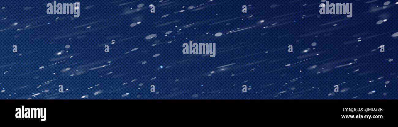 Blizzard and wind effect, flying snow, dust or rain drops isolated on ...