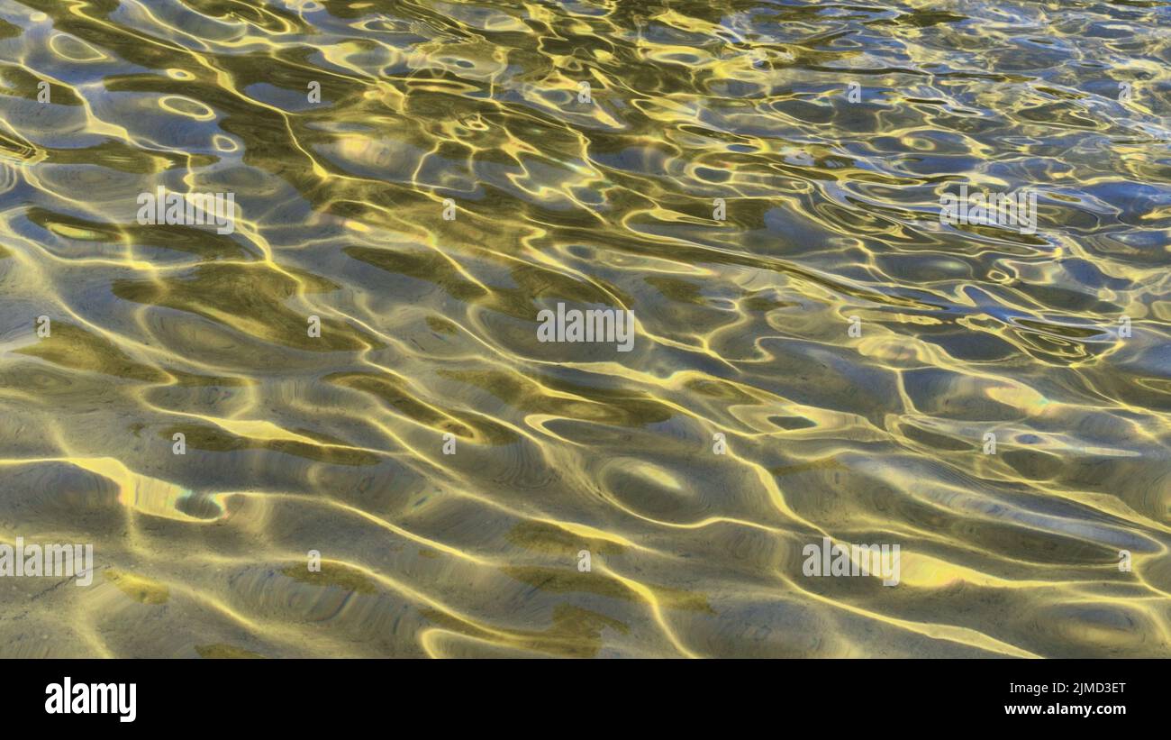 Light reflections on the bottom of the water Stock Photo - Alamy