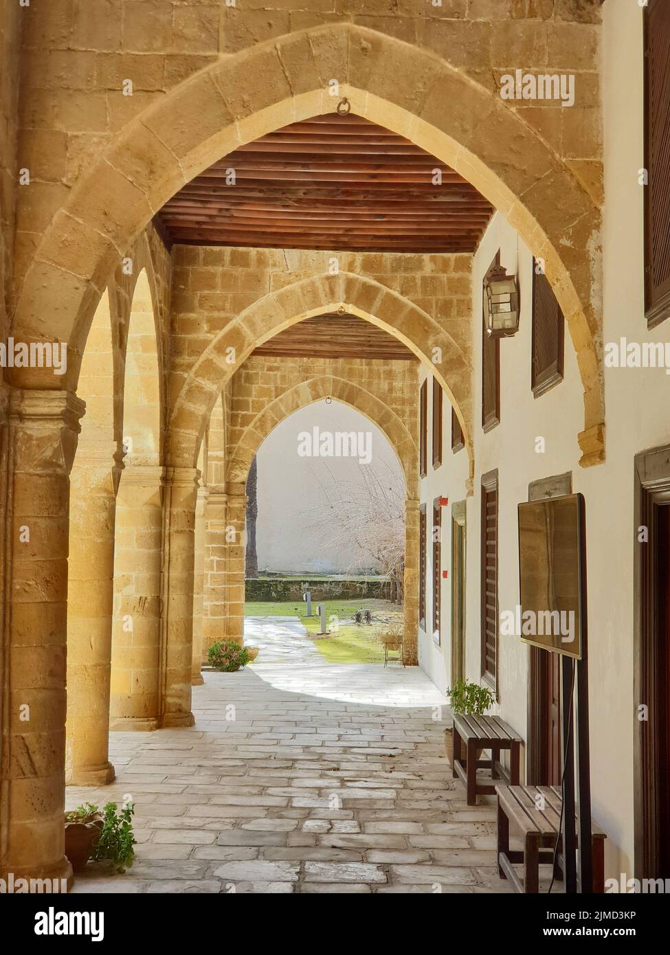 Hadjigeorgakis Kornesios Mansion Courtyard, Nicosia, Cyprus Stock Photo ...