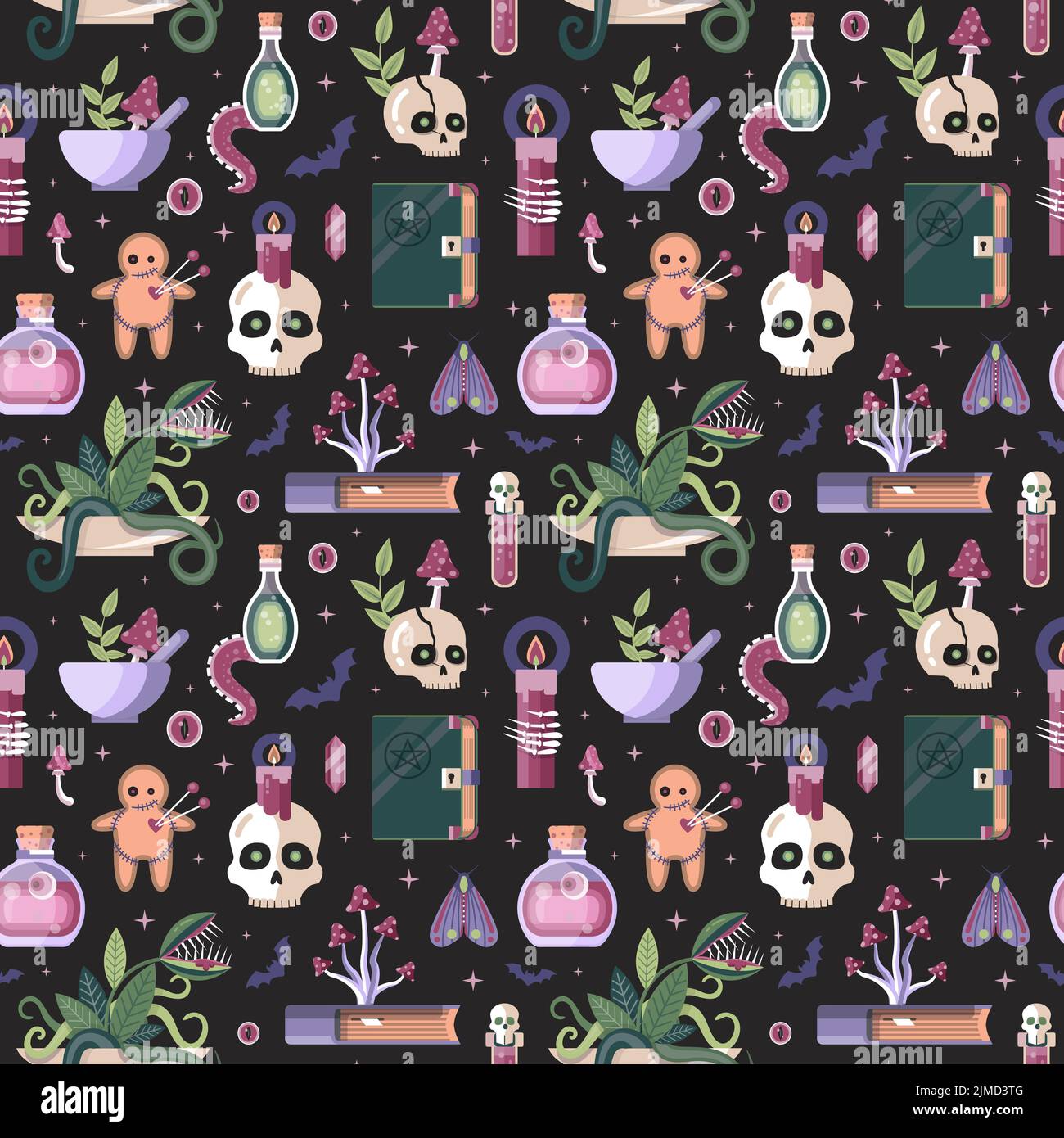 Dark Magic and Witchcraft Ritual Staff Pattern Stock Vector Image & Art ...