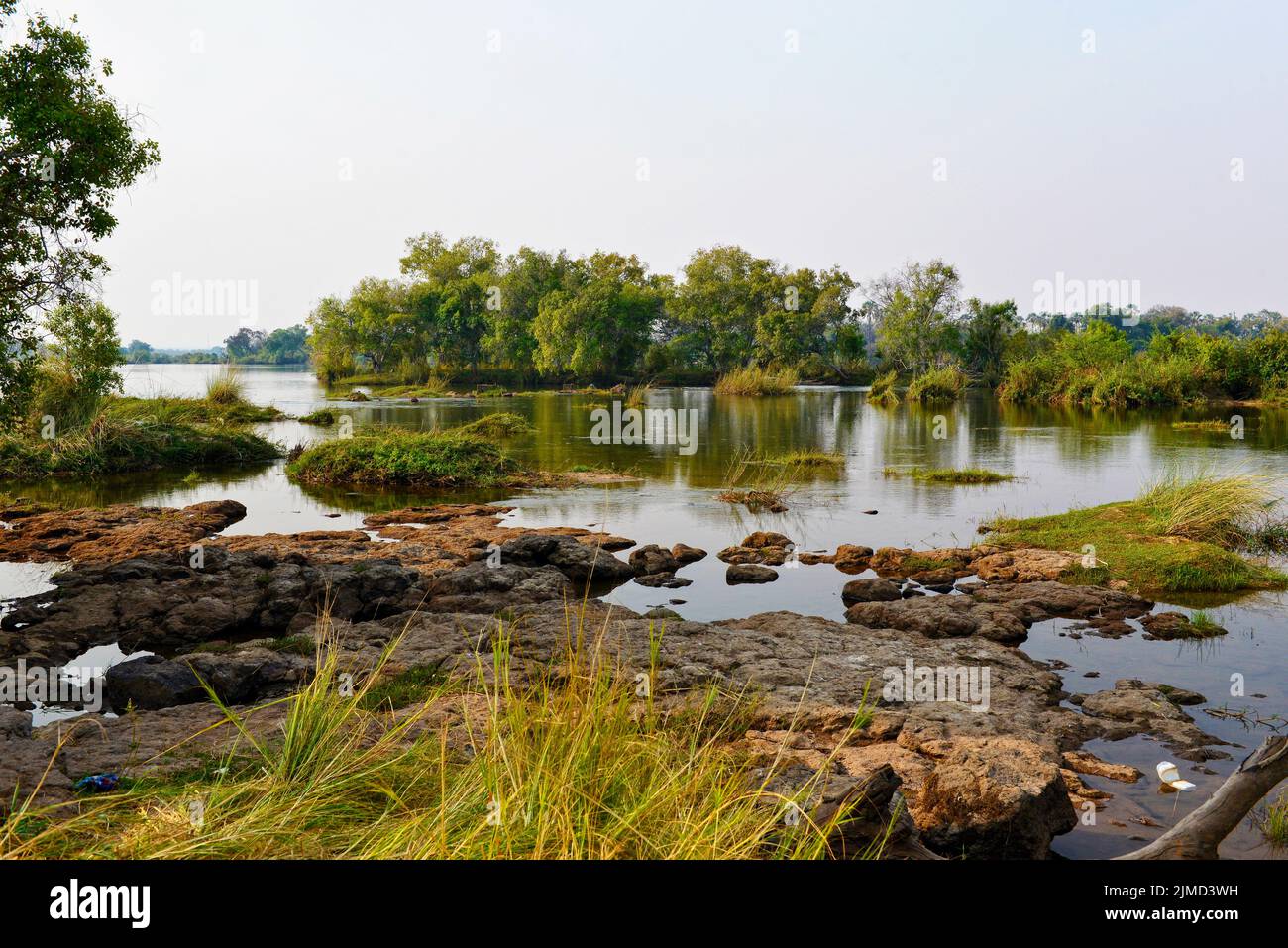 River landscape of the Zambezi in Zimbabwe Stock Photo - Alamy