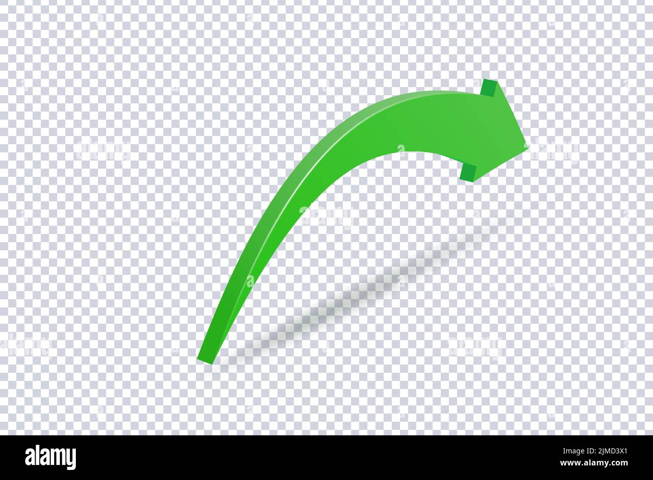 Growing Green Arrow up. Growth chart sign. Flexible arrow indication ...
