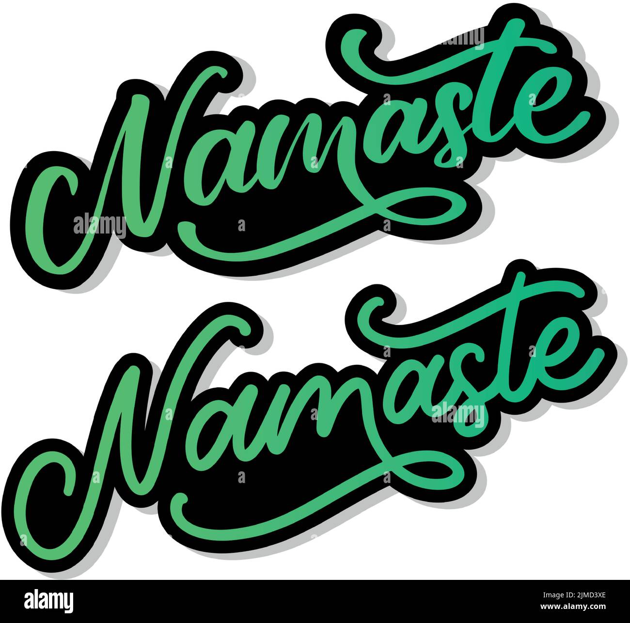 Vector lettering. Calligraphic poster with phrase - Namaste. Hand drawn ...