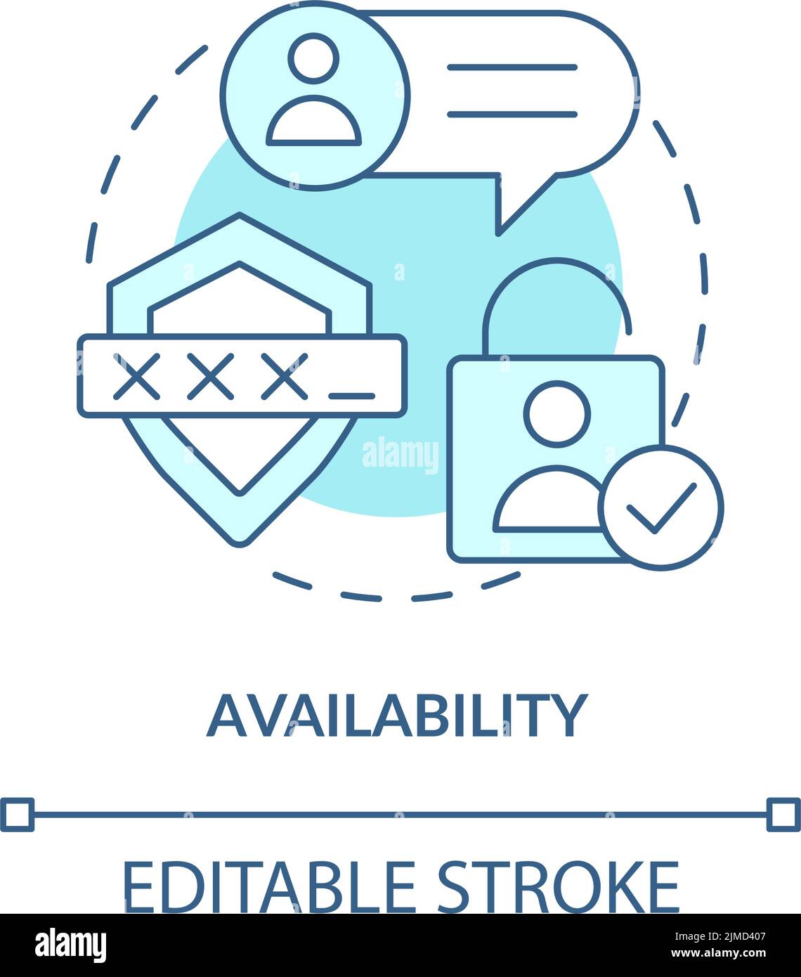 Availability turquoise concept icon Stock Vector Image & Art - Alamy