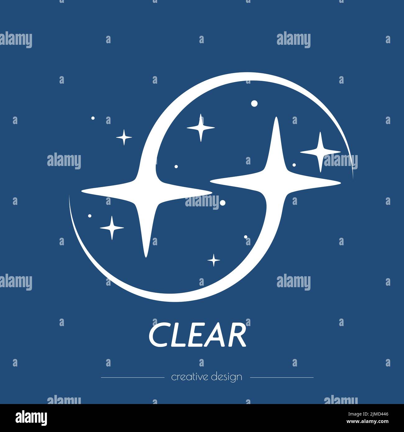 Glitter with sparks. A shining star. A symbol of cleanliness and ...