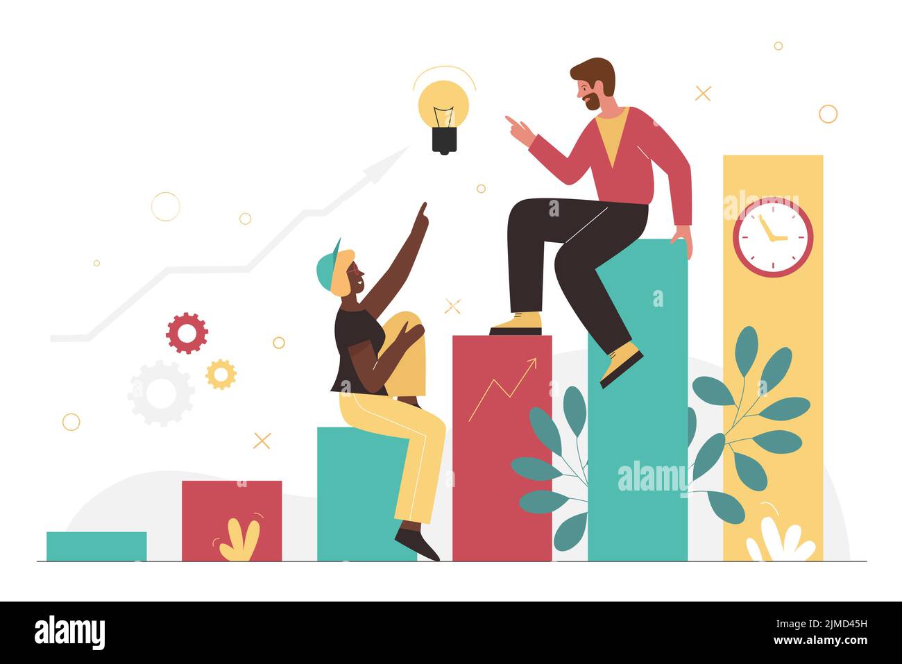 Share ideas and help from leader to manager, brainstorm to solve ...