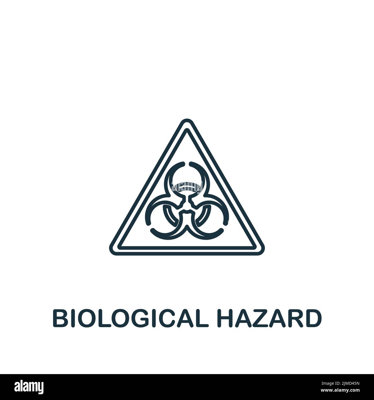 Biological Hazard icon. Monochrome simple Bioengineering icon for ...