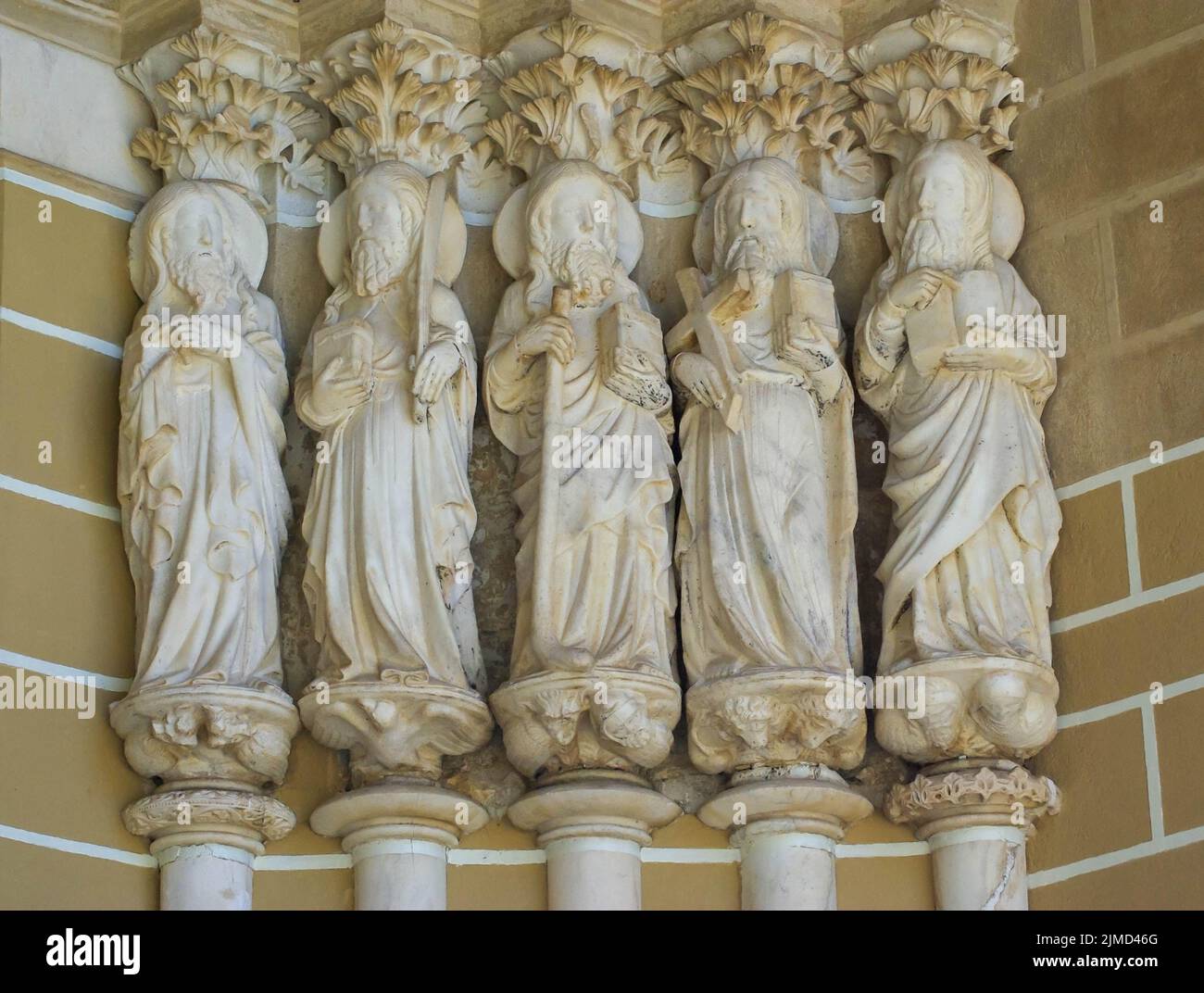 Fourteenth century Statues of five apostles Stock Photo - Alamy
