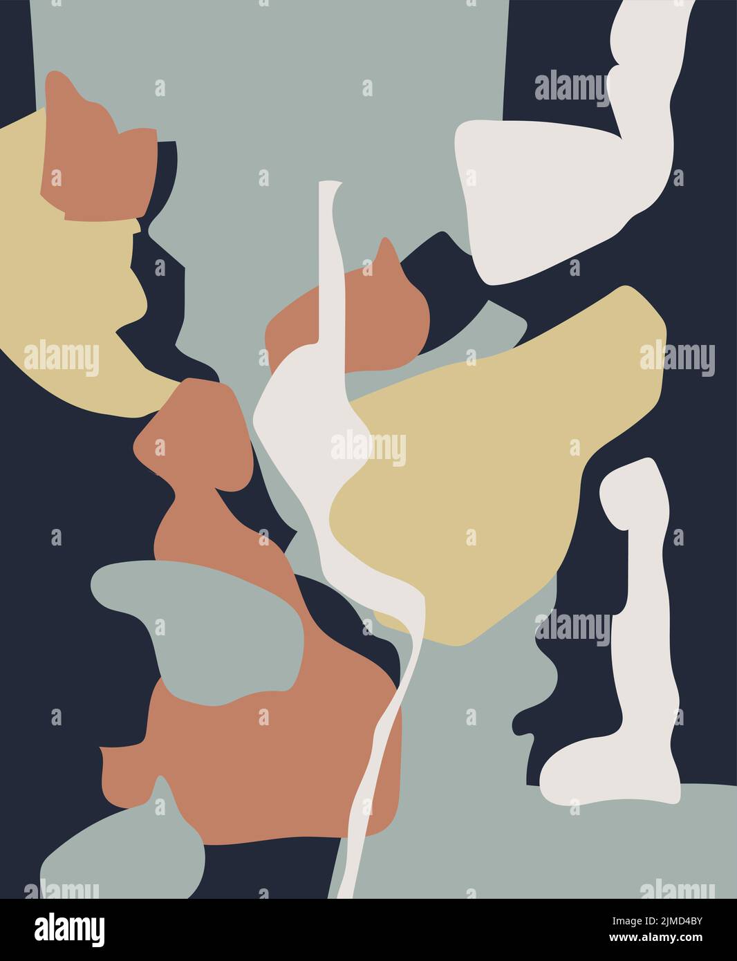 Wall art, minimalistic abstract art background. Abstract design. Various forms. Modern art ...