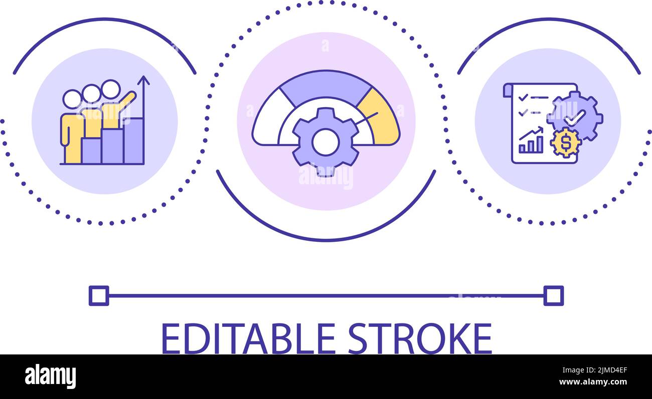 Opportunity for business development loop concept icon Stock Vector ...