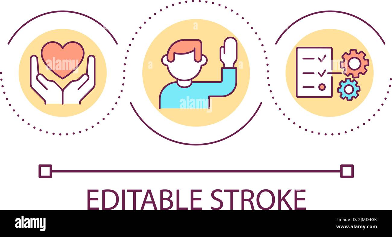 Individual responsibility loop concept icon Stock Vector Image & Art ...