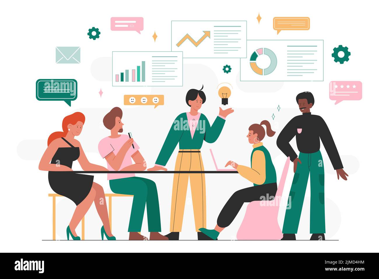 Meeting table cartoon hi-res stock photography and images - Alamy