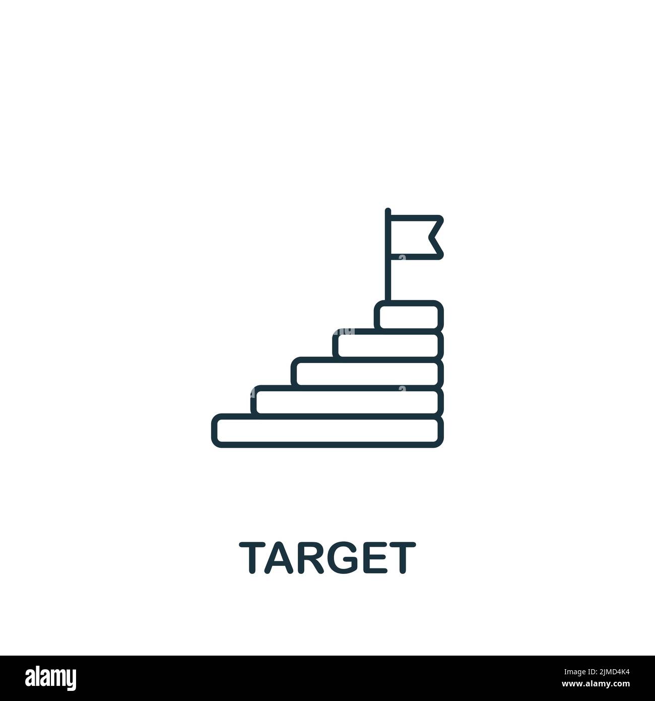 Target icon. Monochrome simple Brain Process icon for templates, web ...