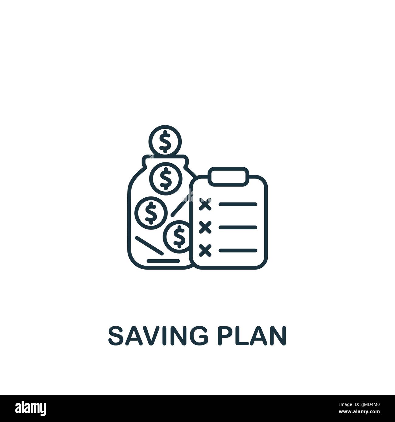 Saving Plan icon. Monochrome simple Banking icon for templates, web ...