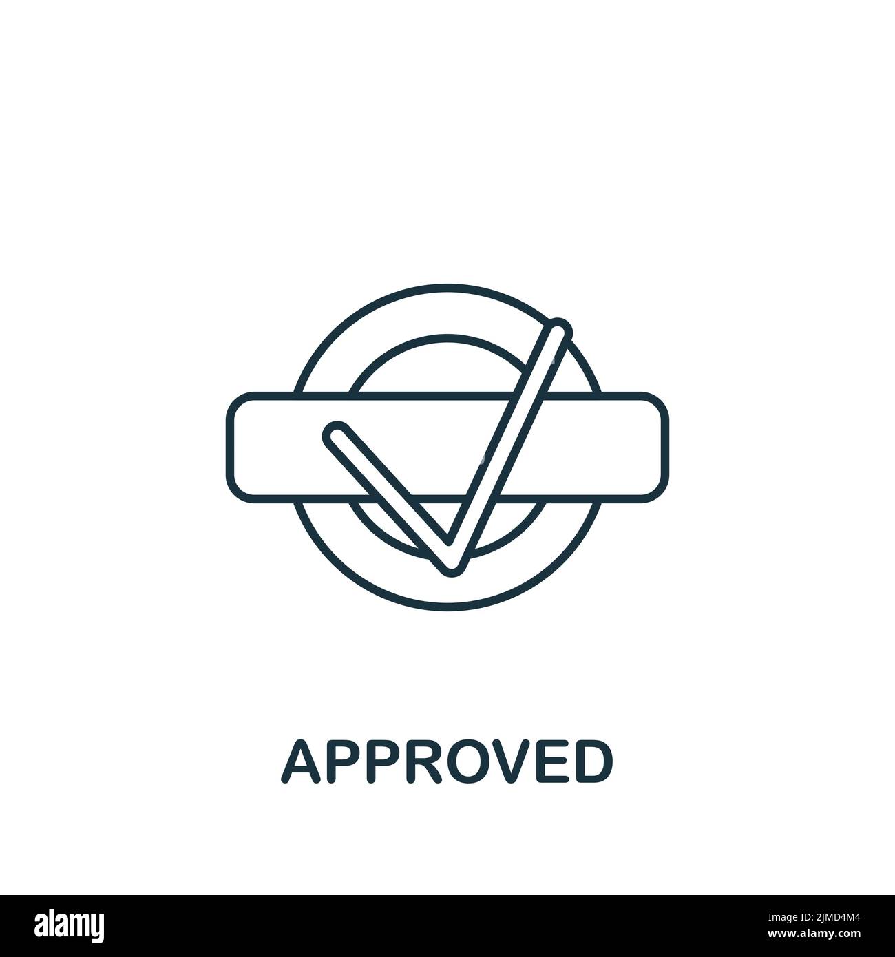 Approved icon. Monochrome simple Banking icon for templates, web design ...