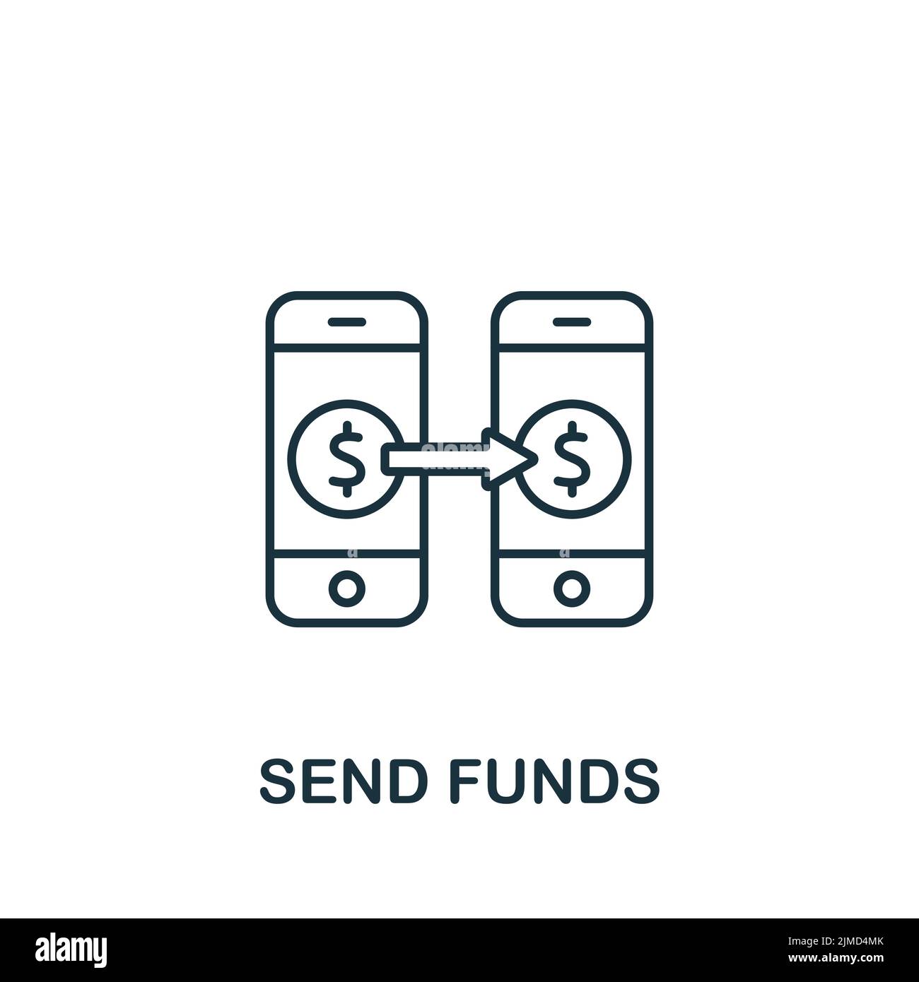 Send Funds icon. Monochrome simple Banking icon for templates, web ...