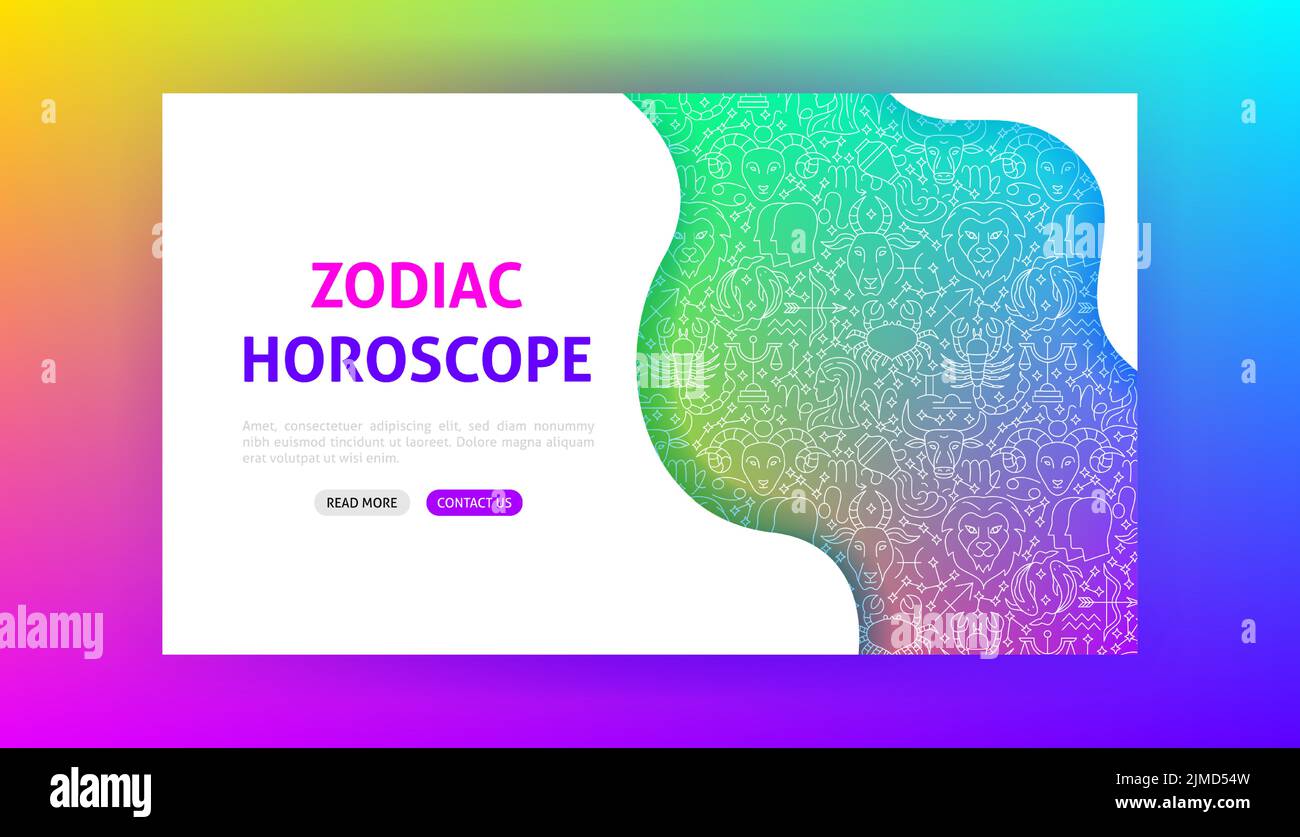 Horoscope Landing Page Stock Vector Image & Art - Alamy