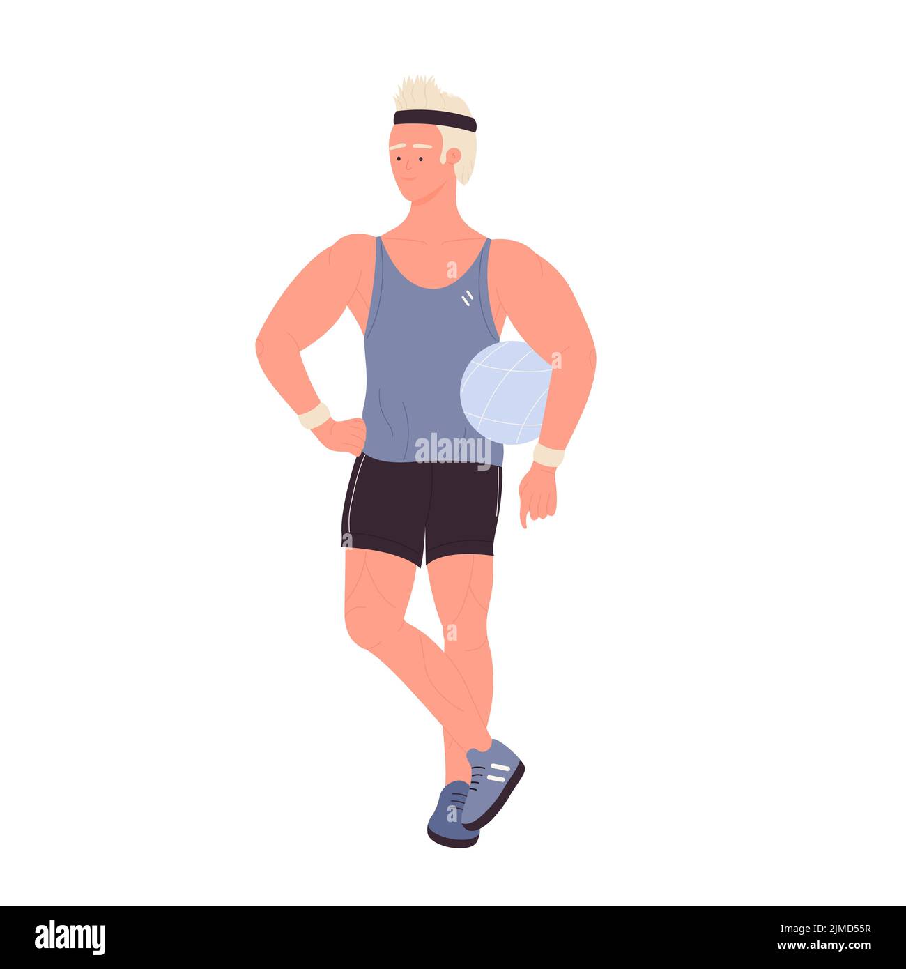 Male trainer with sport equipment. Gym bodybuilding training, personal ...