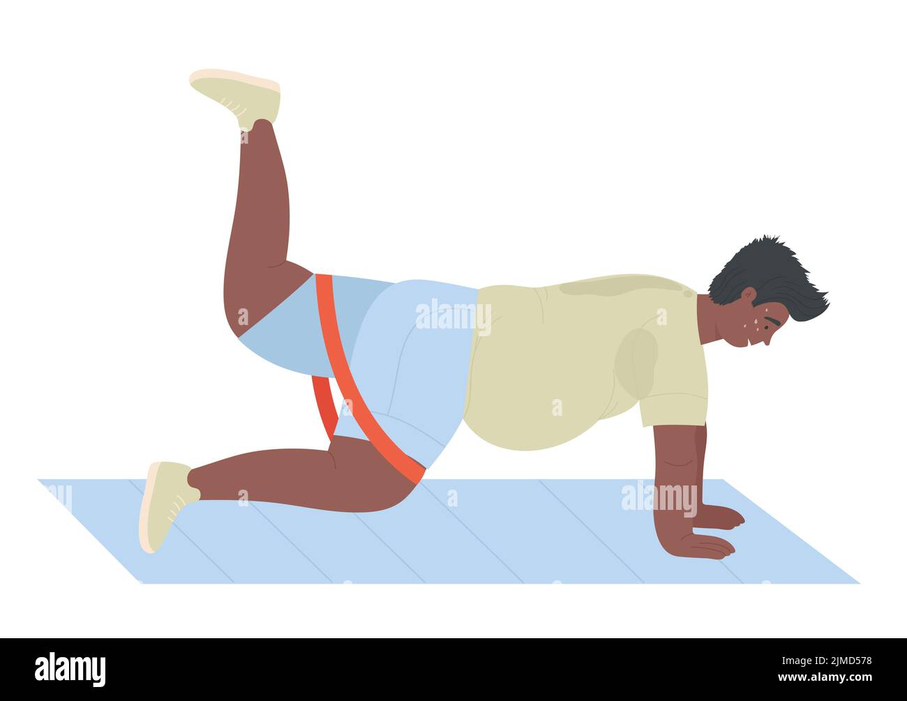 Training weight loss program. Physical body activity, fitness exercises ...