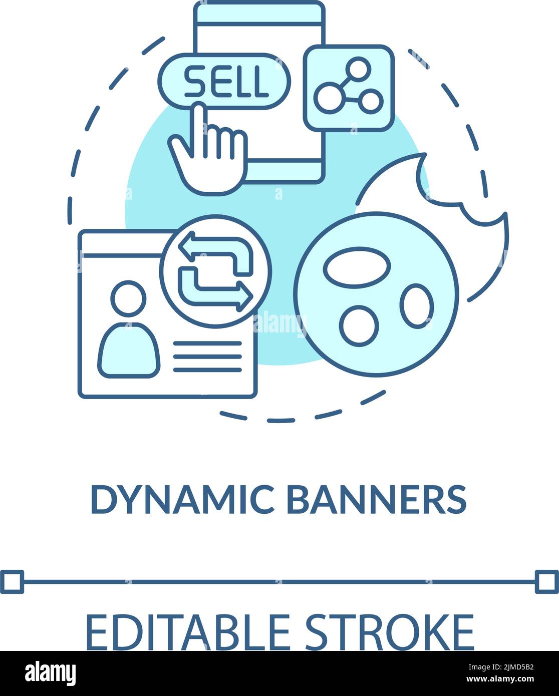 Dynamic banners turquoise concept icon Stock Vector Image & Art - Alamy