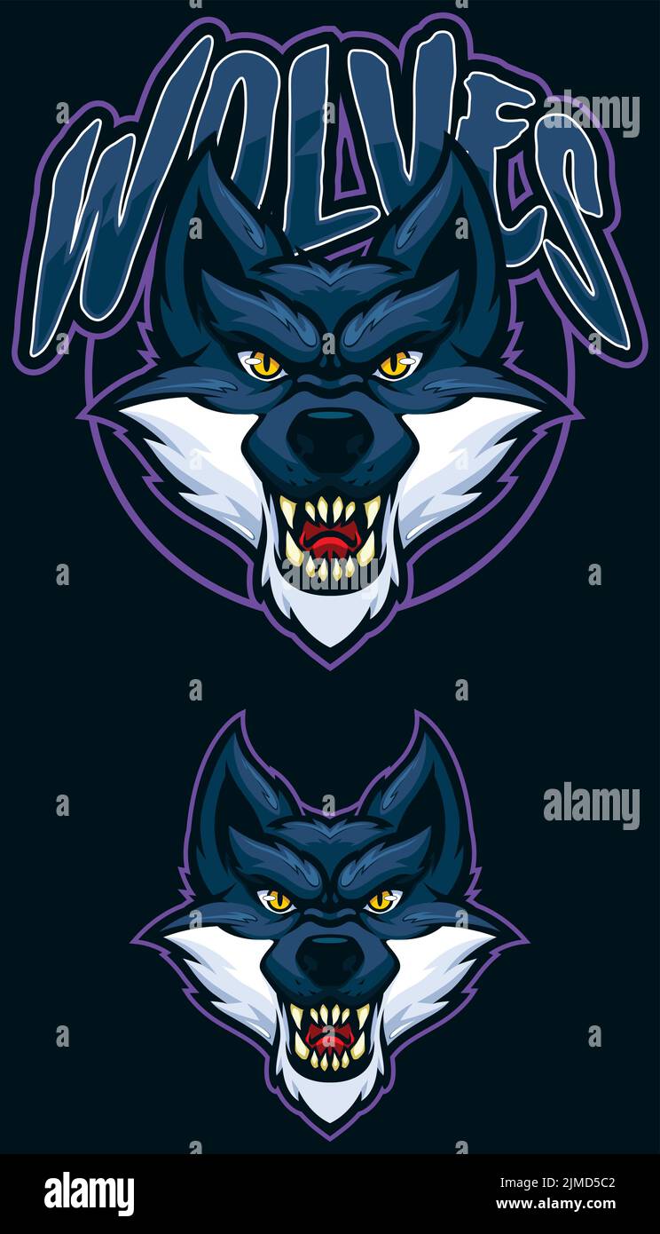 Wolves Team Mascot Stock Vector Image & Art - Alamy