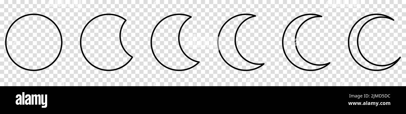 Moon Phases Drawing Outline