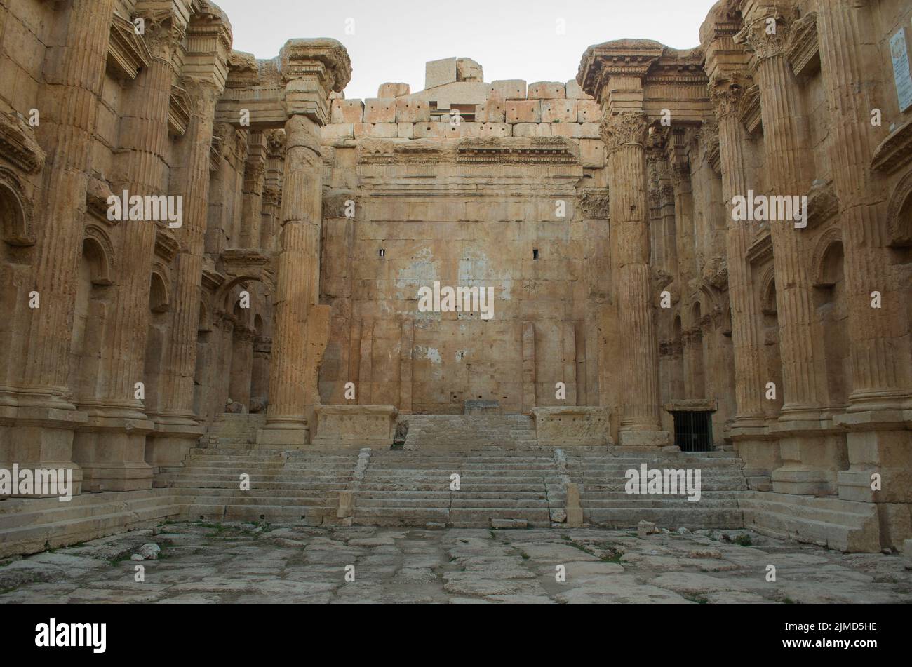 Temple of baco. Ruins of Baalbek. Ancient city of Phenicia located in ...