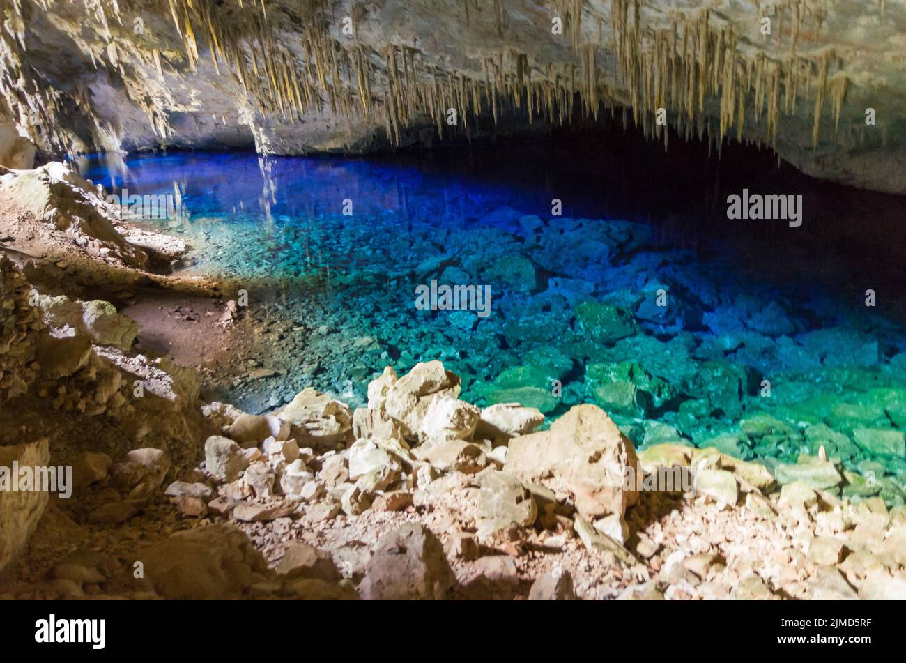 Beautiful cave of the City of Bonito in Matogrosso do Sul, Brazil Stock ...