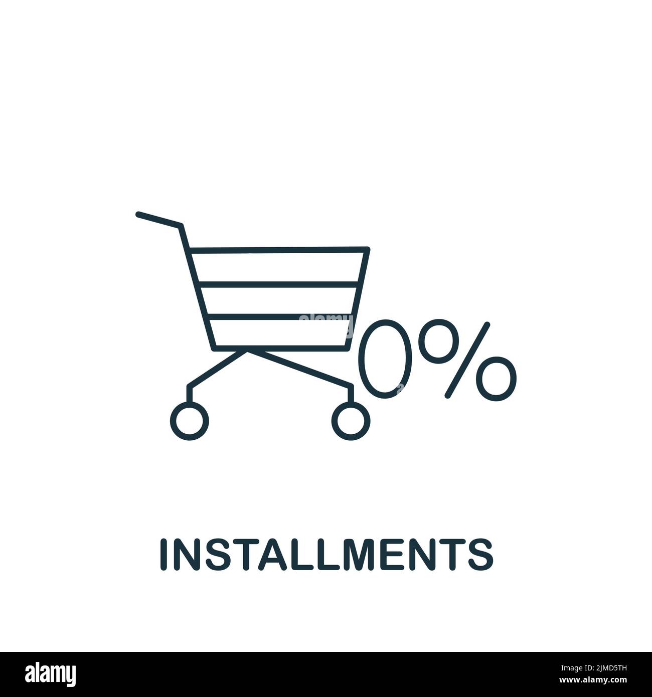 Installments icon. Monochrome simple Banking icon for templates, web ...