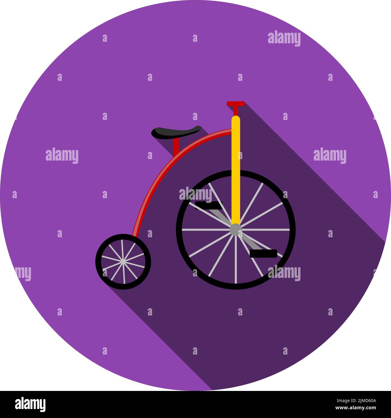 April Fool's Day Icon. Flat Circle Stencil Design With Long Shadow ...