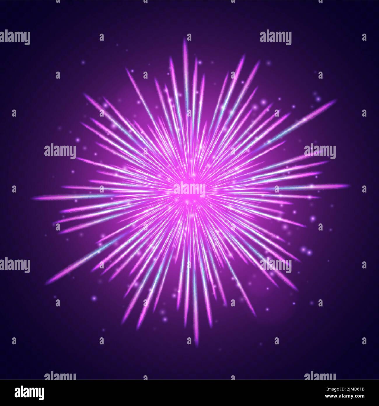 Cosmic star explosion, colorful starburst with rays and sparkles ...