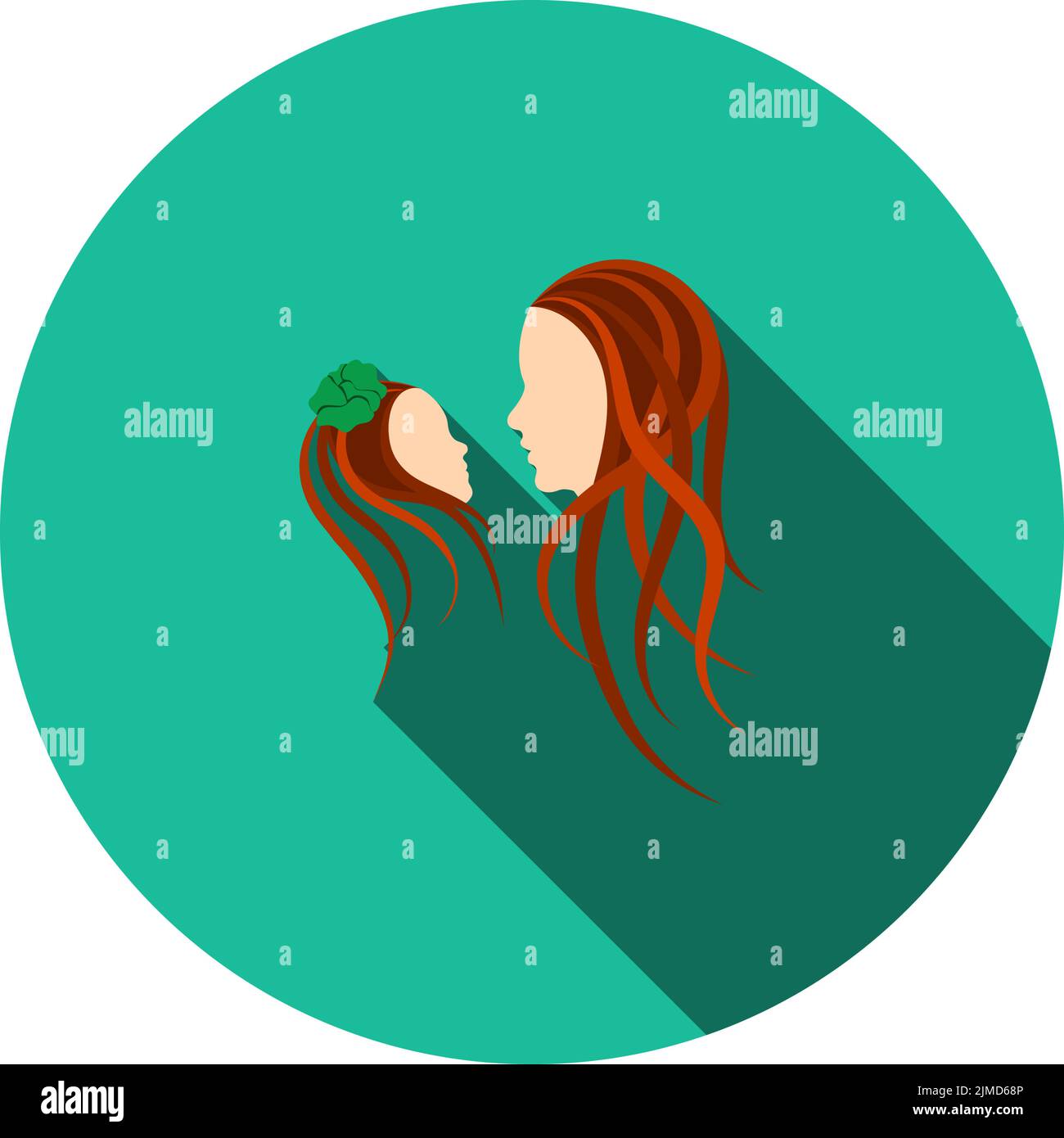 Mom daughter shadow Stock Vector Images - Alamy