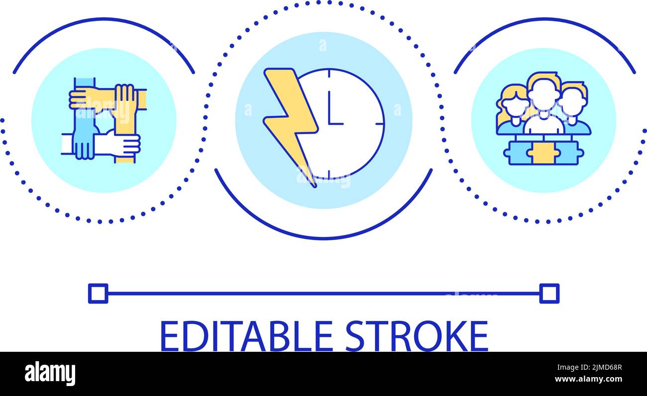 Immediate team mobilizing loop concept icon Stock Vector Image & Art ...