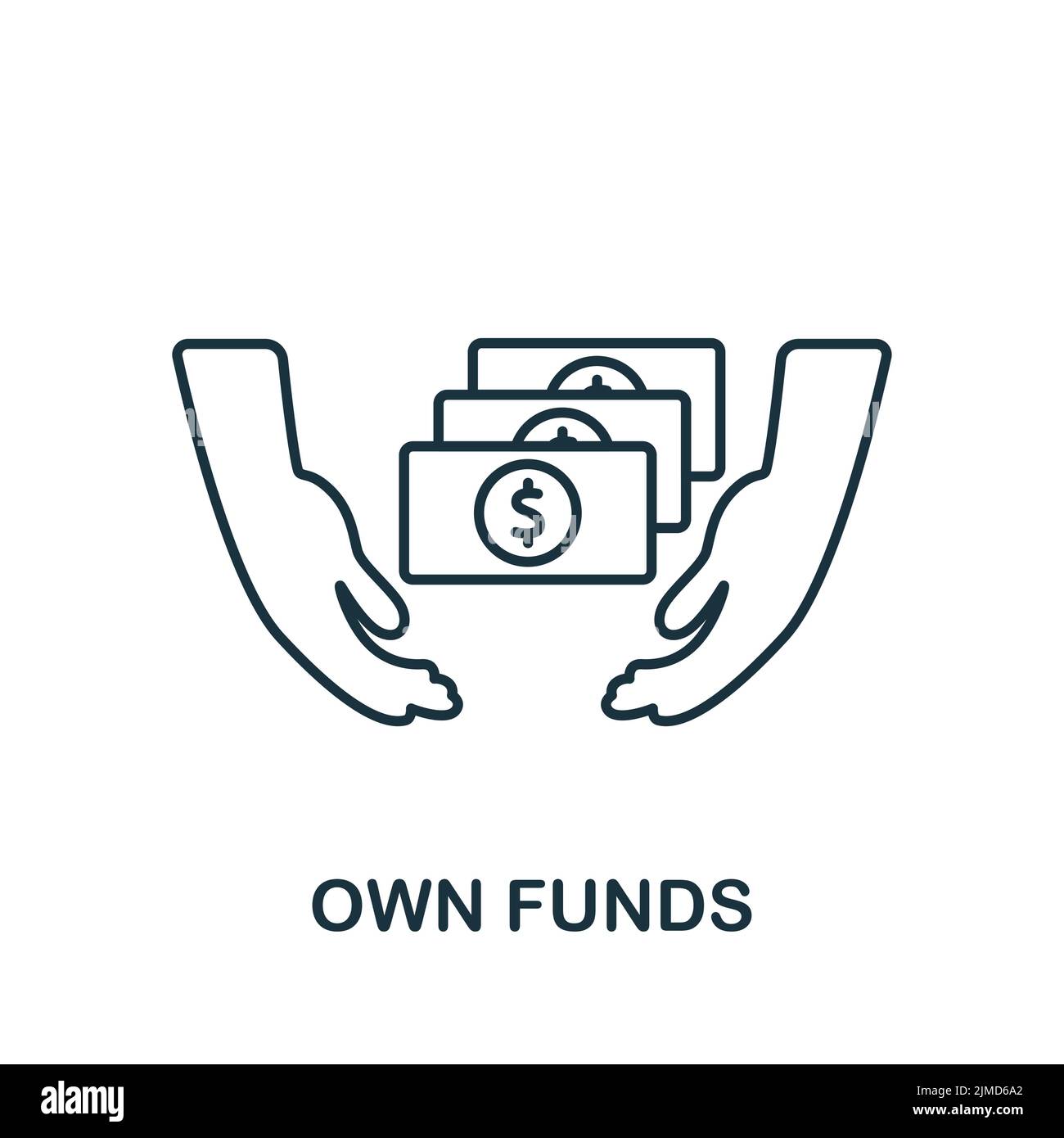 Own Funds icon. Monochrome simple Banking icon for templates, web ...