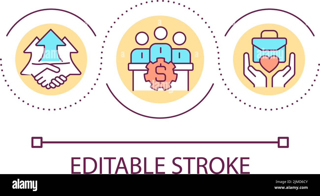 Corporate social responsibility loop concept icon Stock Vector Image ...