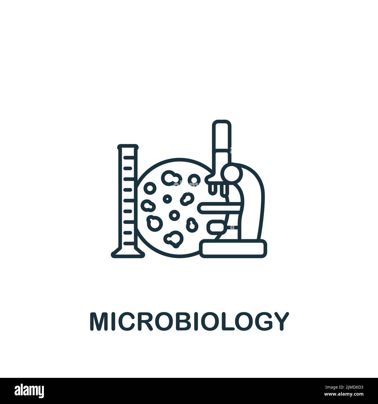Microbiology icon. Monochrome simple Bioengineering icon for templates ...