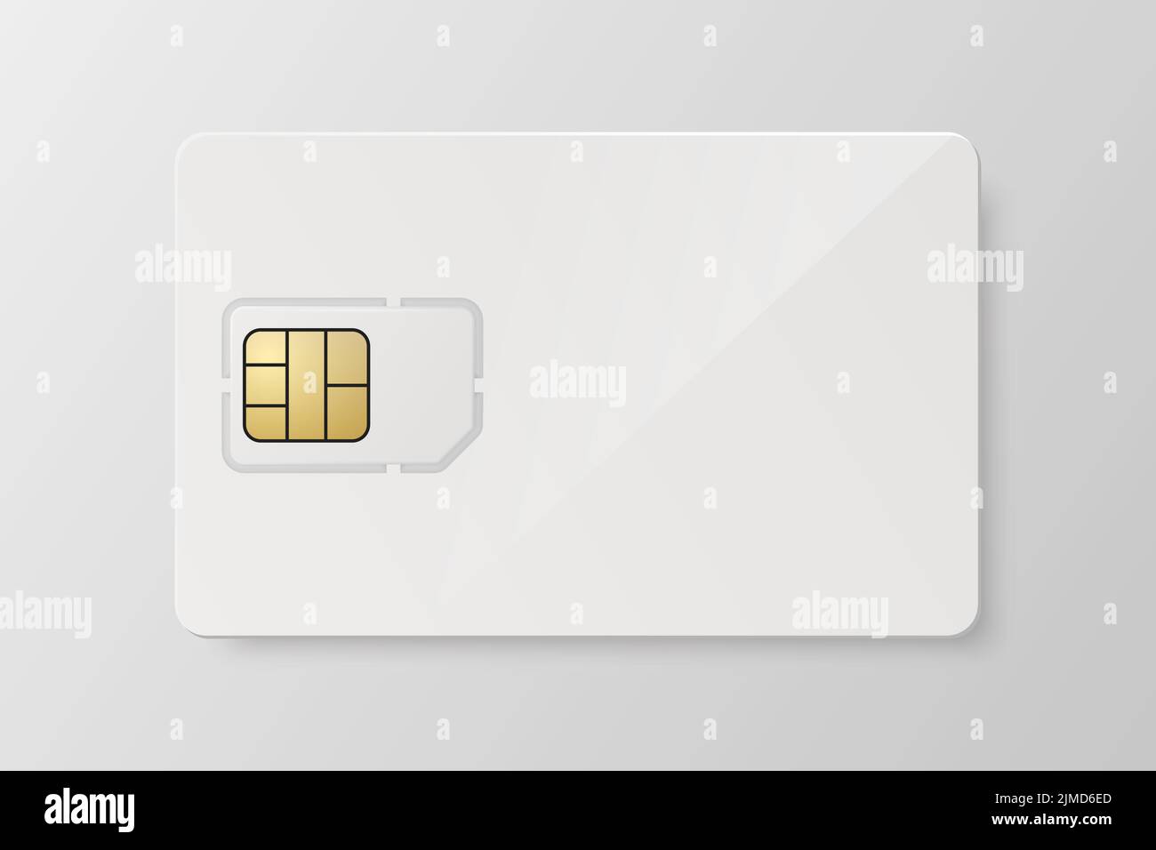 Vector 3d Realistic White Plastic Card and Sim Card Template, Isolated ...