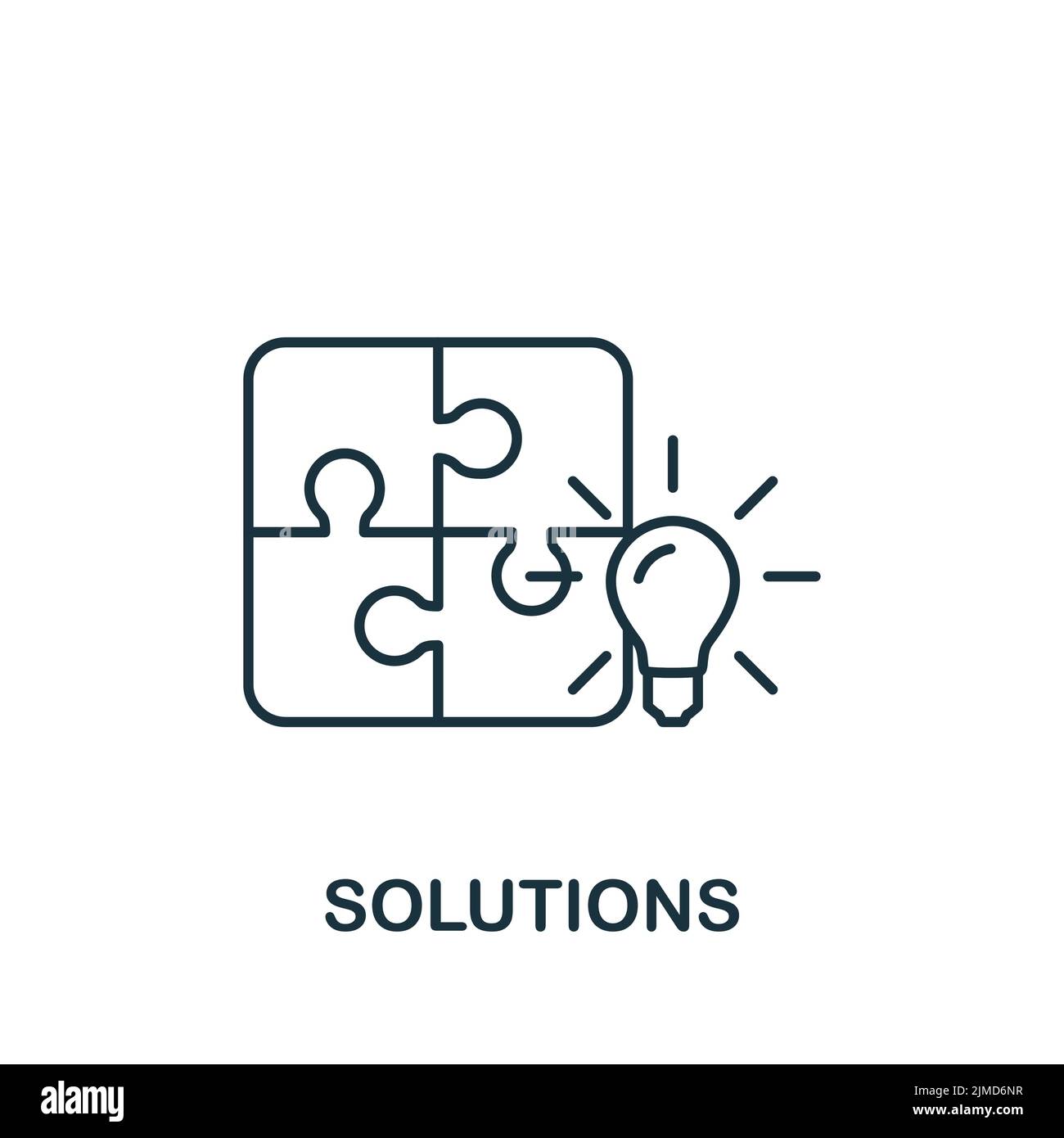 Solutions icon. Monochrome simple Brain Process icon for templates, web ...