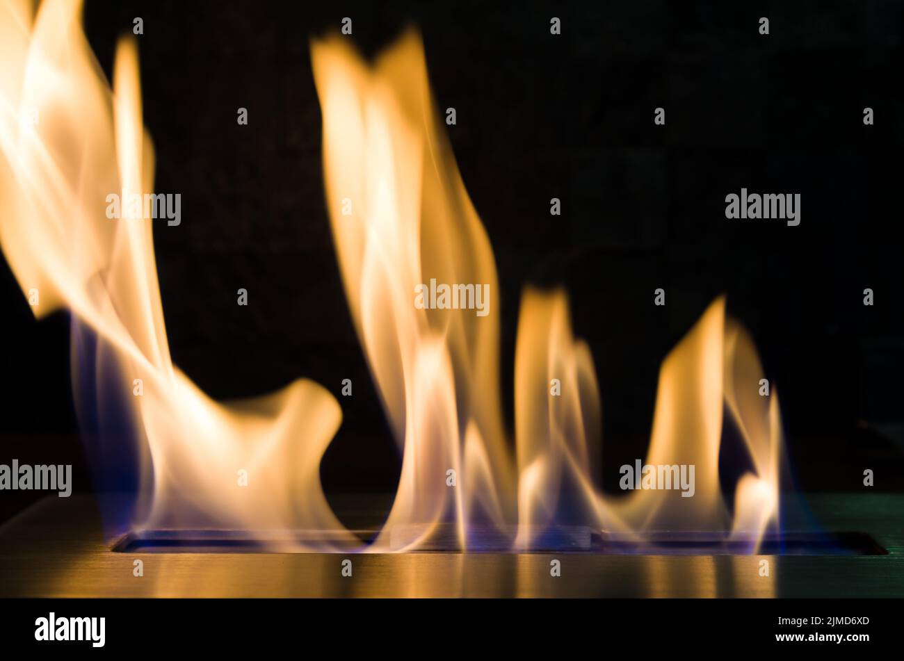 Beautiful texture of fire, fireplace with ethanol Stock Photo - Alamy