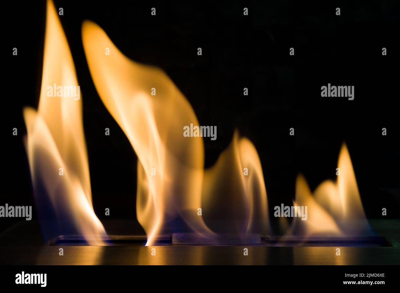 Beautiful texture of fire, fireplace with ethanol Stock Photo - Alamy
