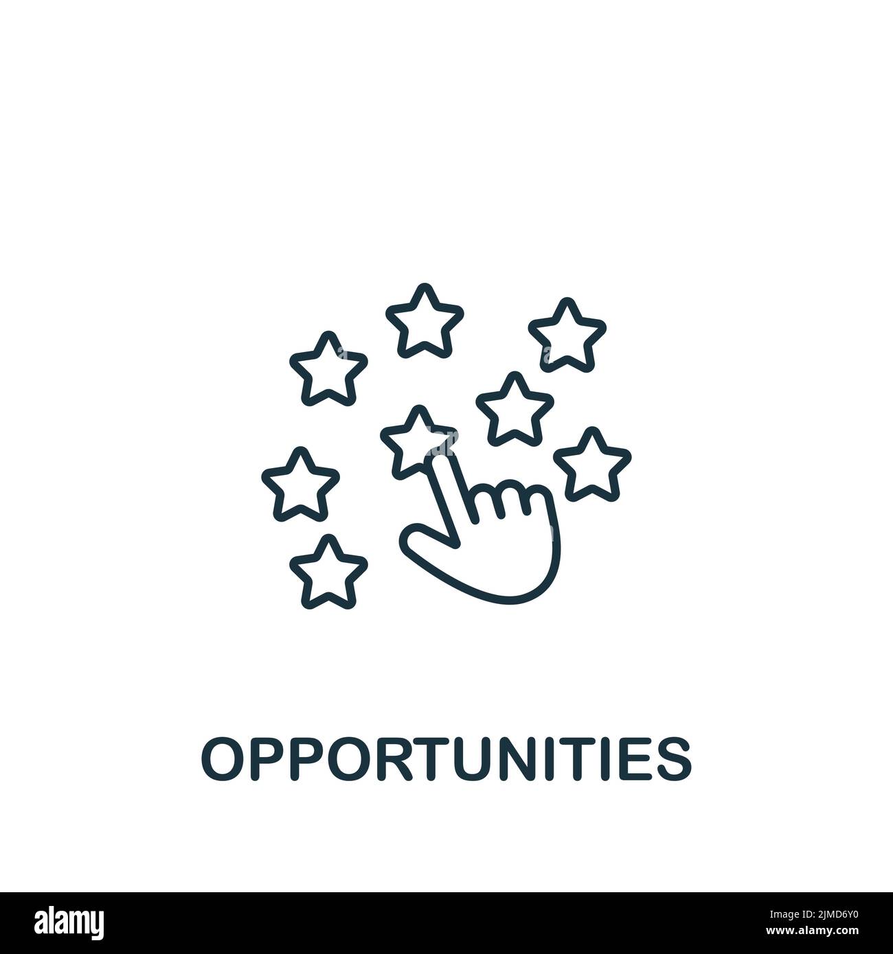 Opportunities icon. Monochrome simple Brain Process icon for templates ...