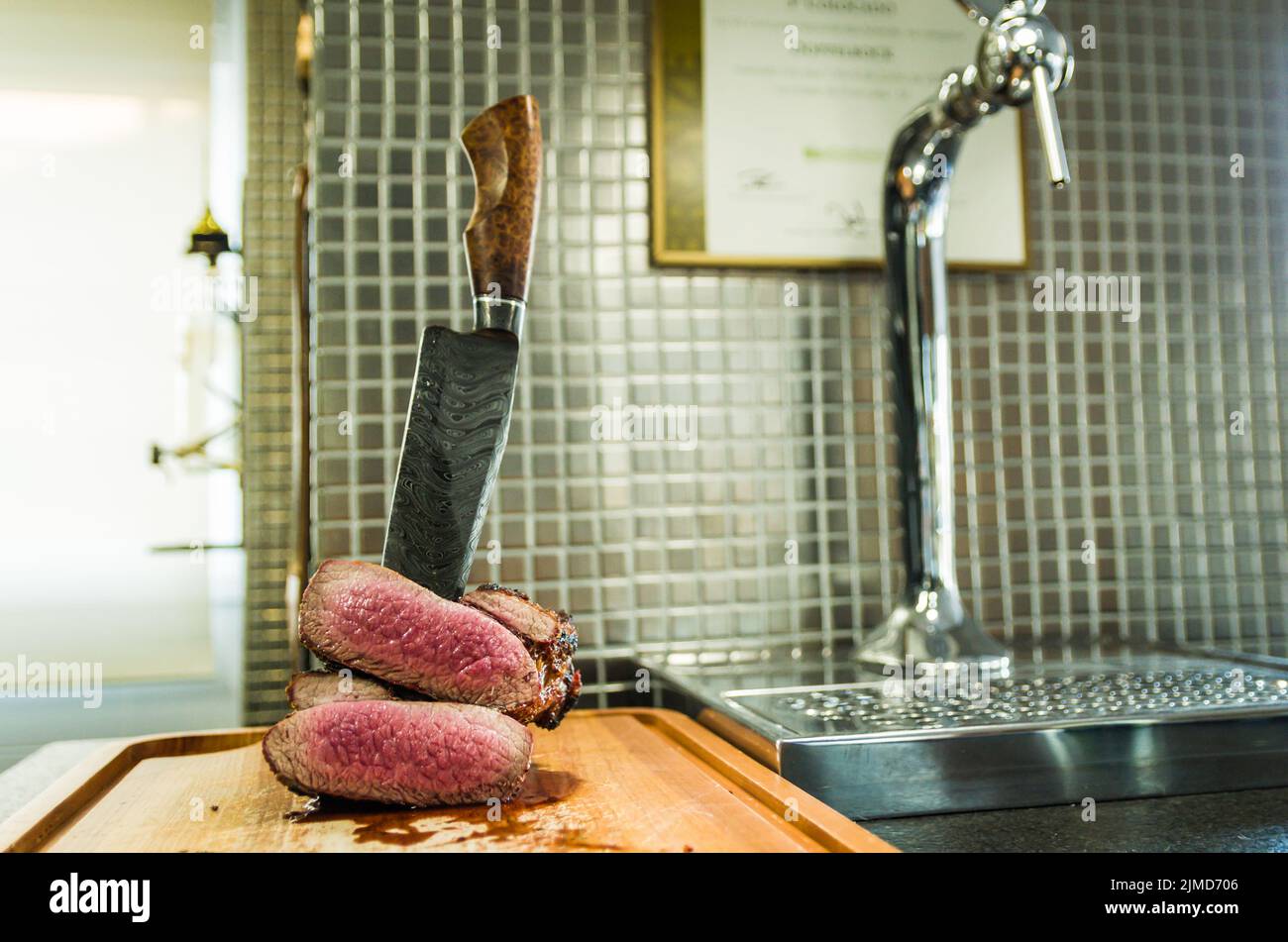 Beautiful photo of beef brisket (Brisket point end). Meat cut with ...