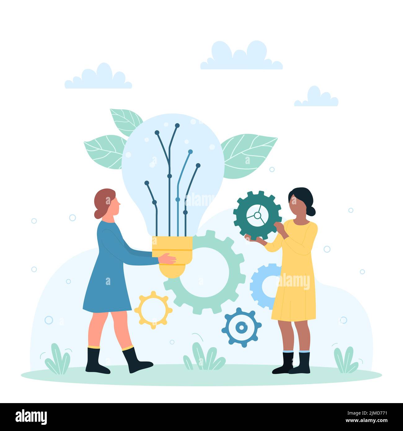 Ingenuity, success solution, innovation and creative suggestion vector ...