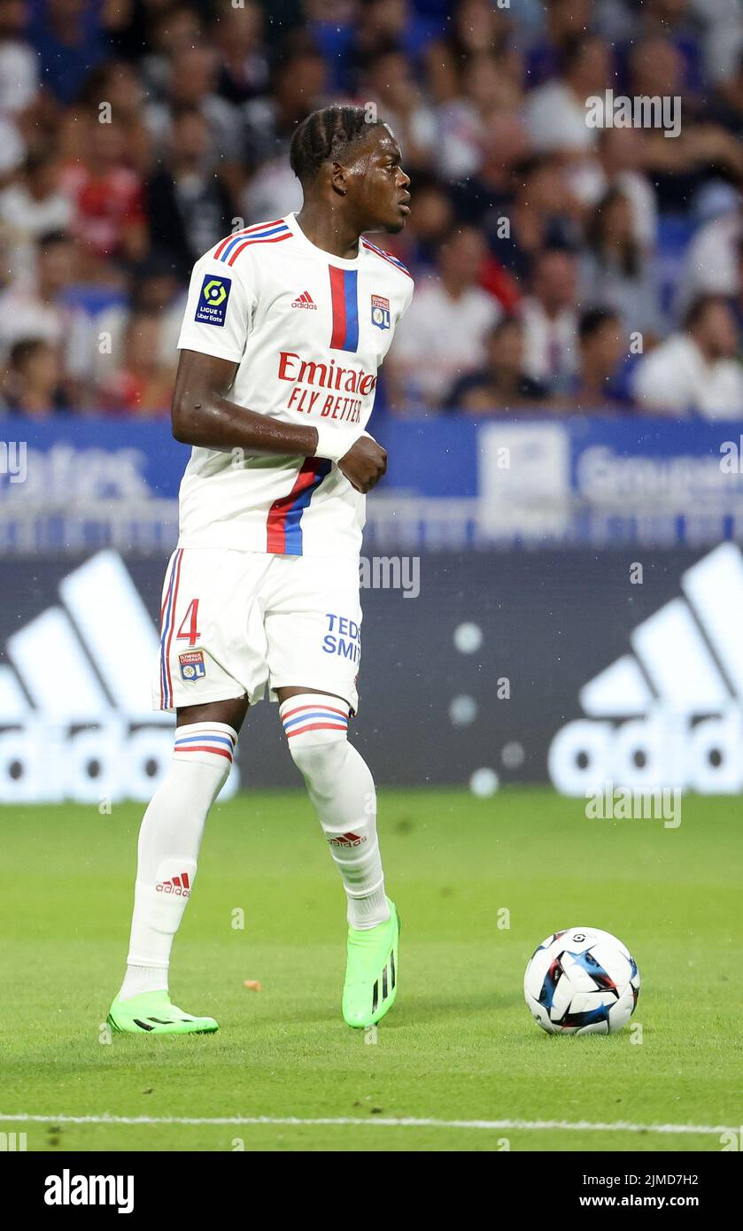 Castello Lukeba of Lyon during the French championship Ligue 1 football ...