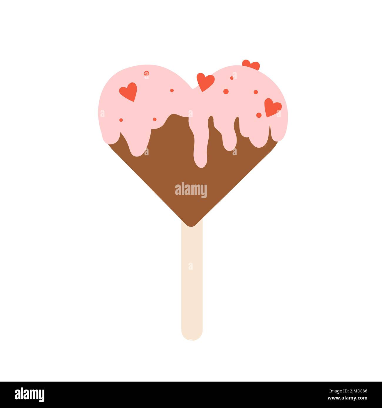 Love heart ice cream. Valentine day celebrating, romantic cookies ...