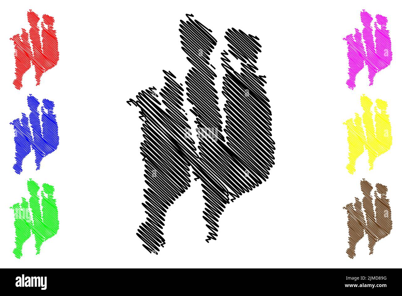 Sula island (Kingdom of Norway, Solund Archipelago) map vector ...