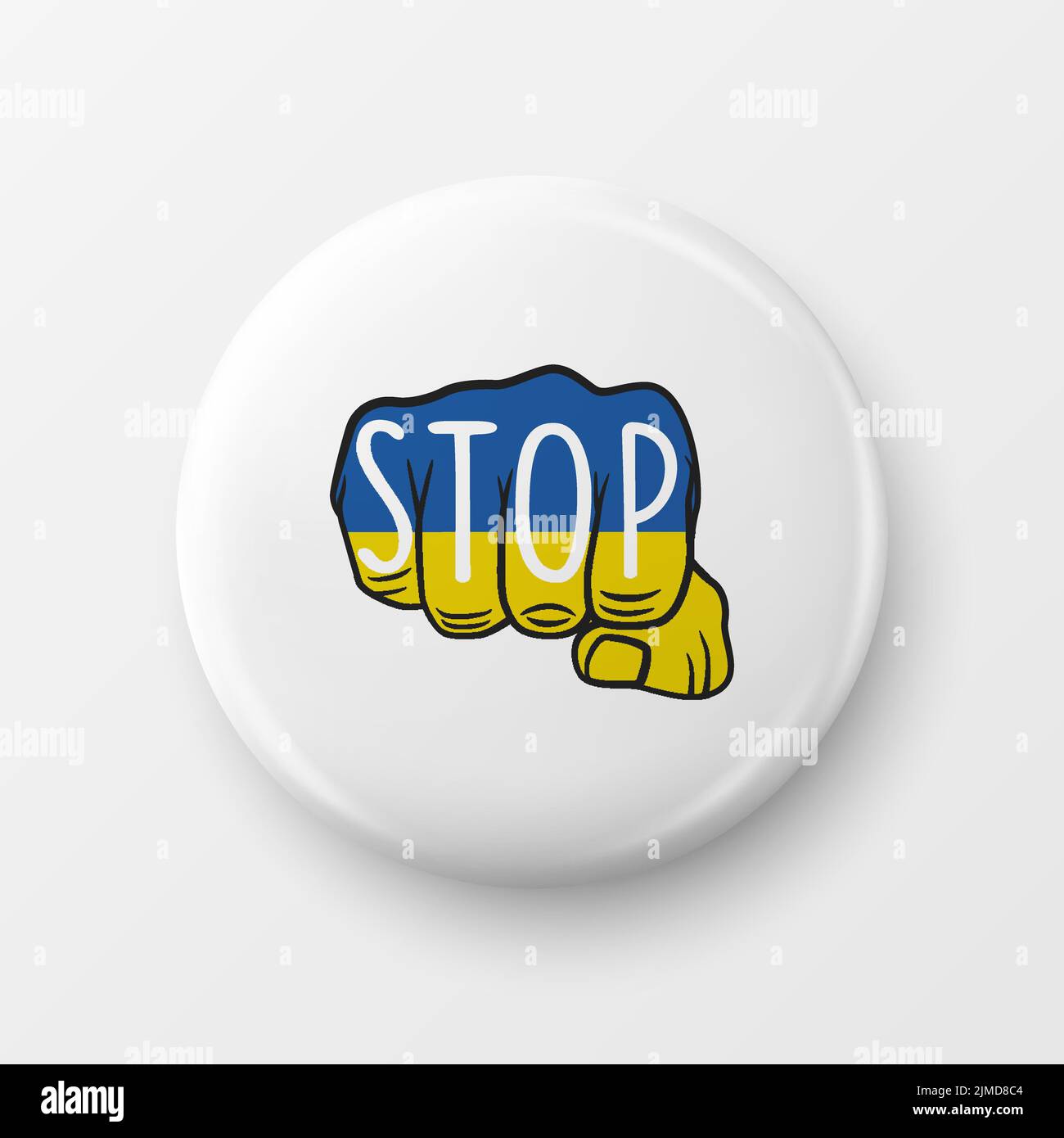 Stop War in Ukraine. Button Pin Badge with Anti-war Call. Struggle ...