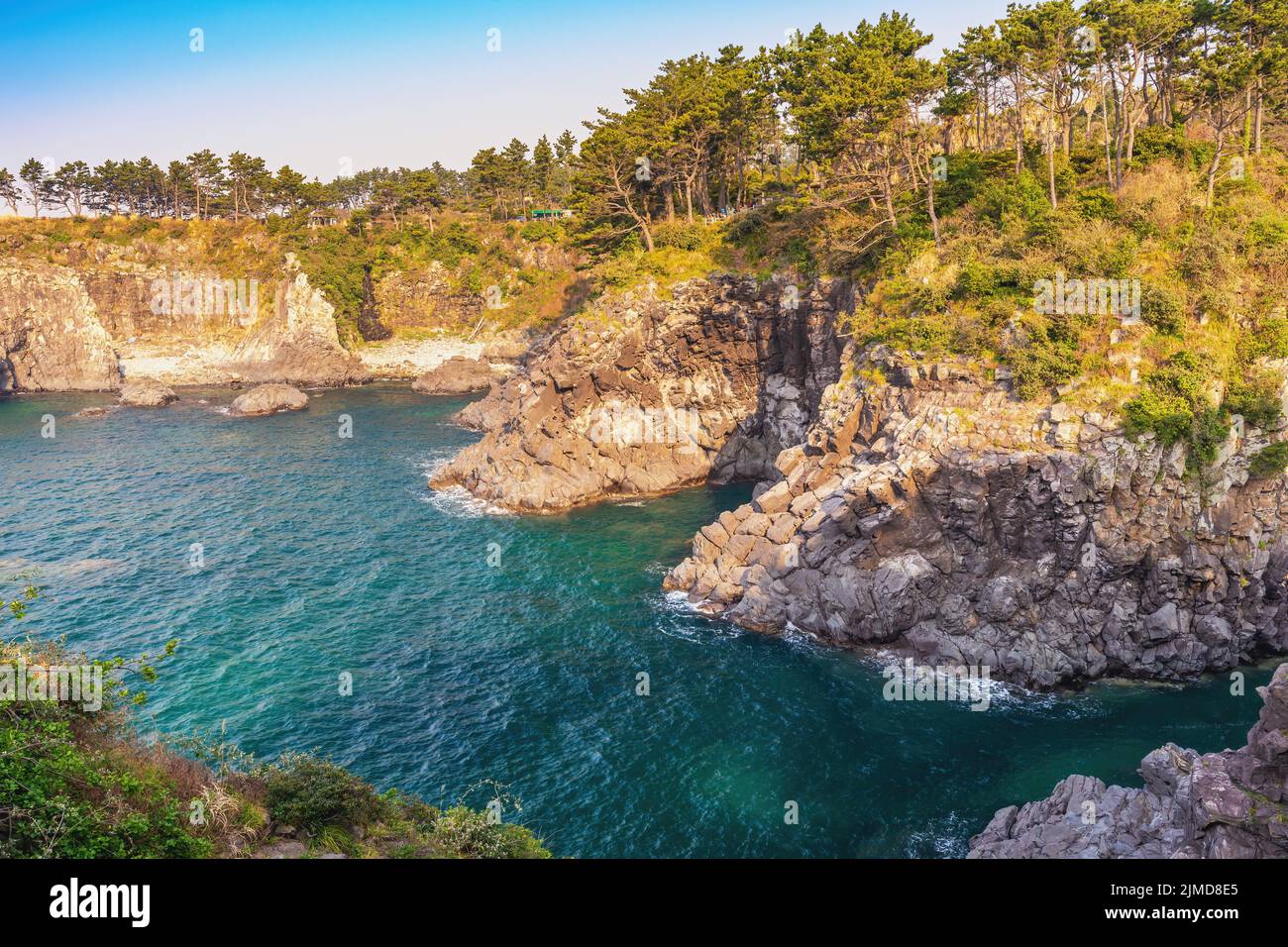 Jeju Island South Korea, nature landscape at Jeju Do Oedolgae Rock ...