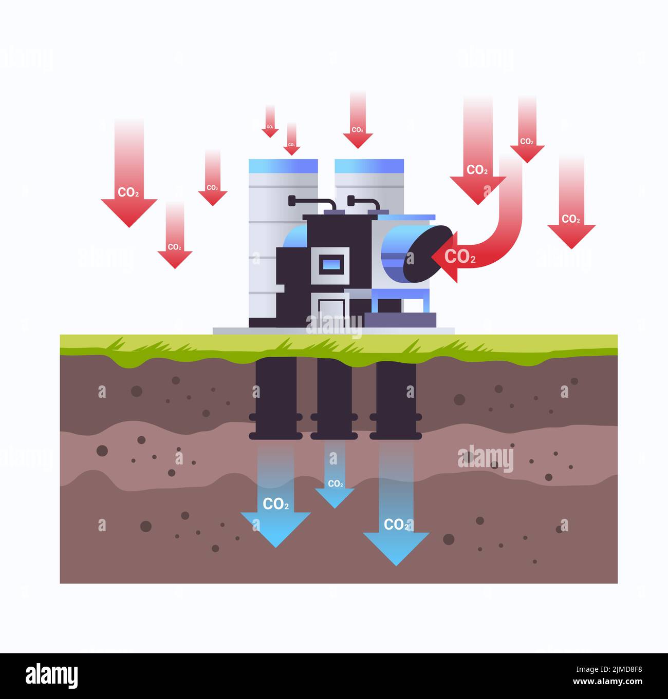 factory emits CO2 carbon dioxide gas in earth global warming ...