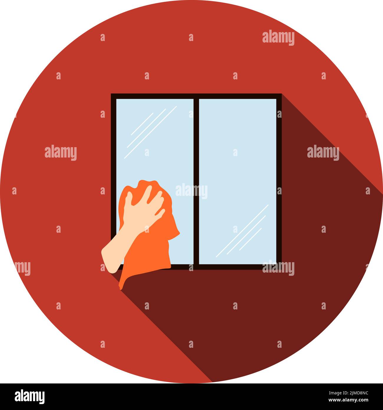 Labor Day Icon. Flat Circle Stencil Design With Long Shadow. Vector ...